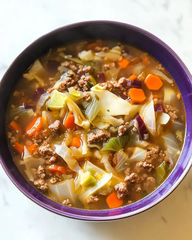 Ground Beef and Cabbage Soup