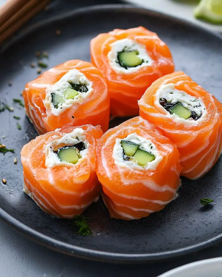 Smoked Salmon Sushi Roll-Ups with Citrus Soy Sauce