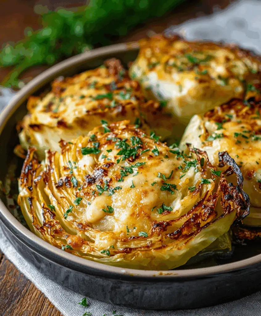 Cheesy Baked Cabbage Steaks