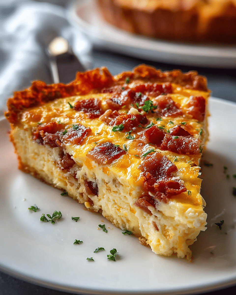 Bacon and Cheese Crustless Quiche