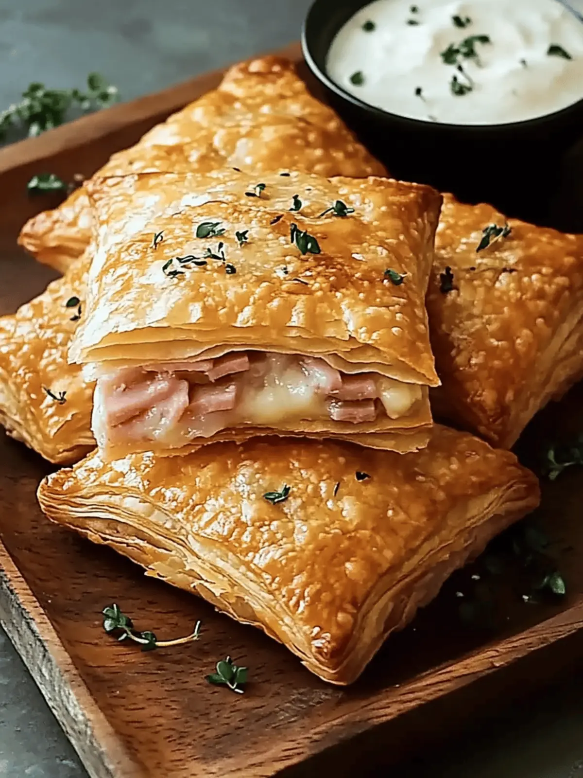 Irresistible Ham and Cheese Puff Pastry Pockets for Quick Gourmet Snack
