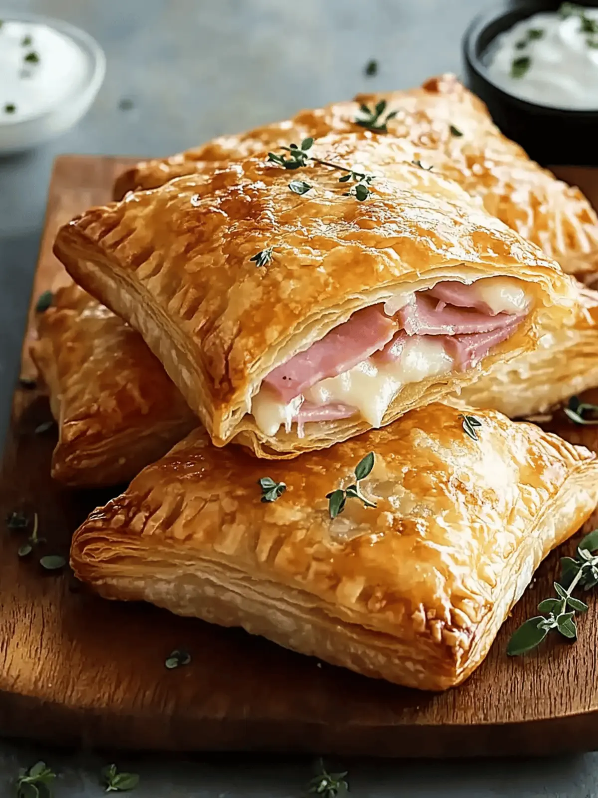 Irresistible Ham and Cheese Puff Pastry Pockets for Quick Gourmet Snack