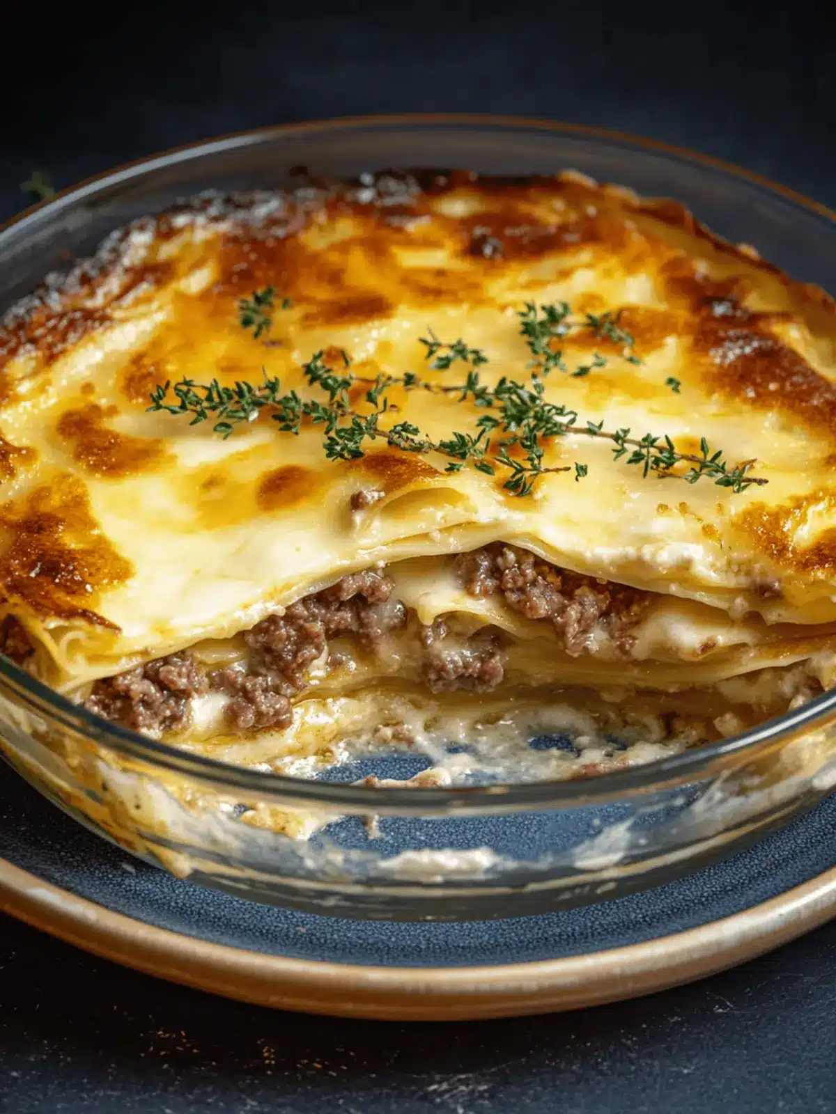Irresistible Savory Baked Crepe Casserole with Beef and Cheese