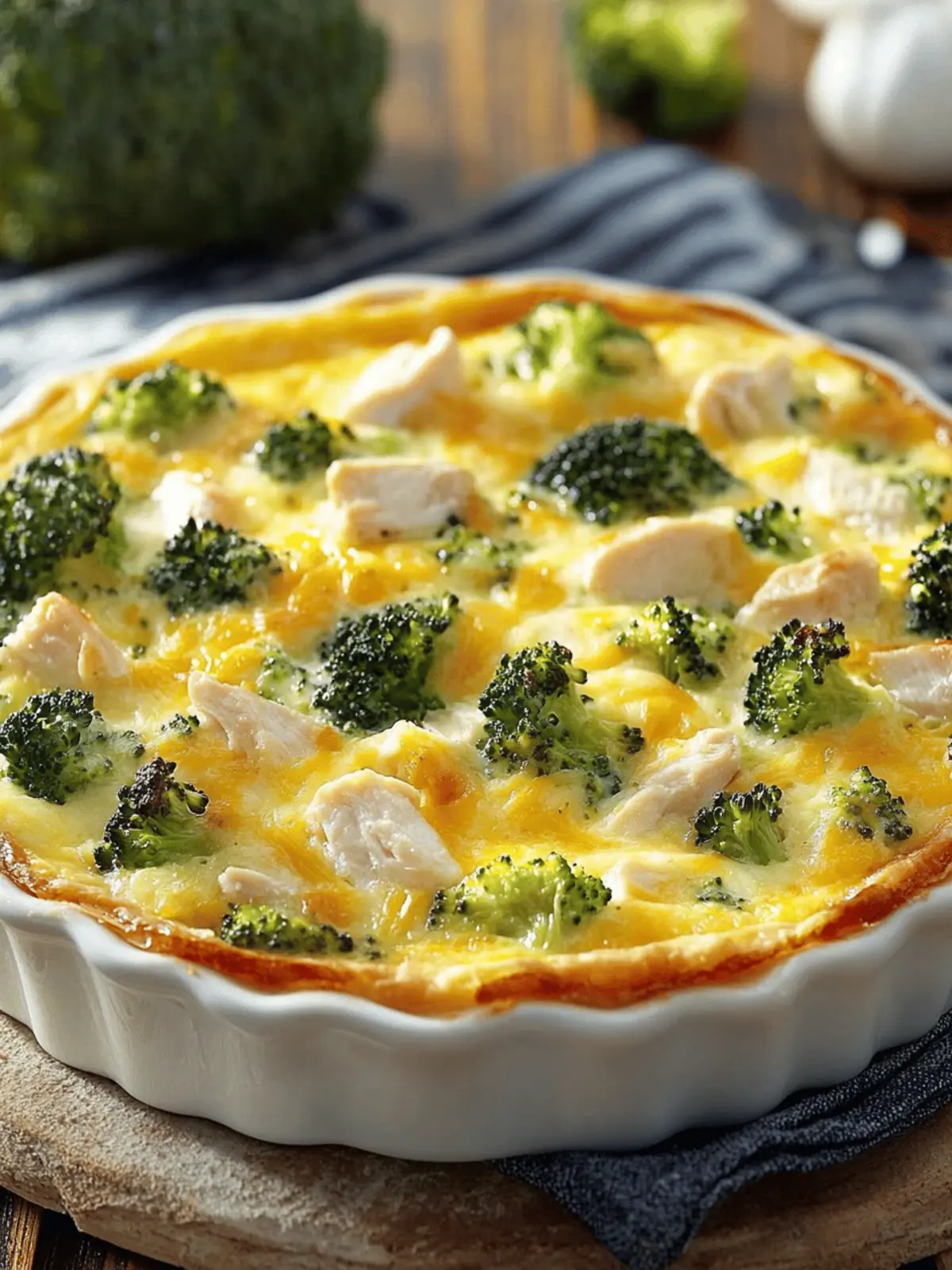 The Ultimate Crustless Chicken, Broccoli & Cheddar Bake-Style Quiche