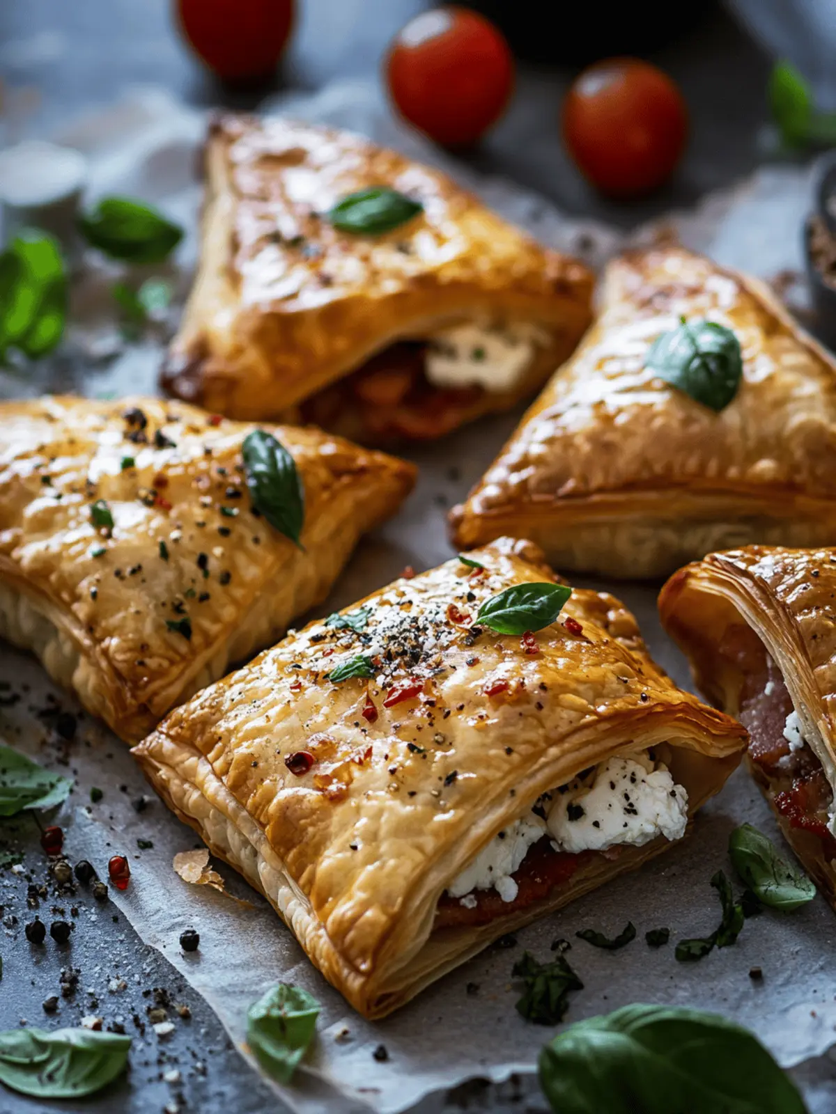 Irresistible Savory Puff Pastry Pockets with Feta, Bacon & Cream Cheese
