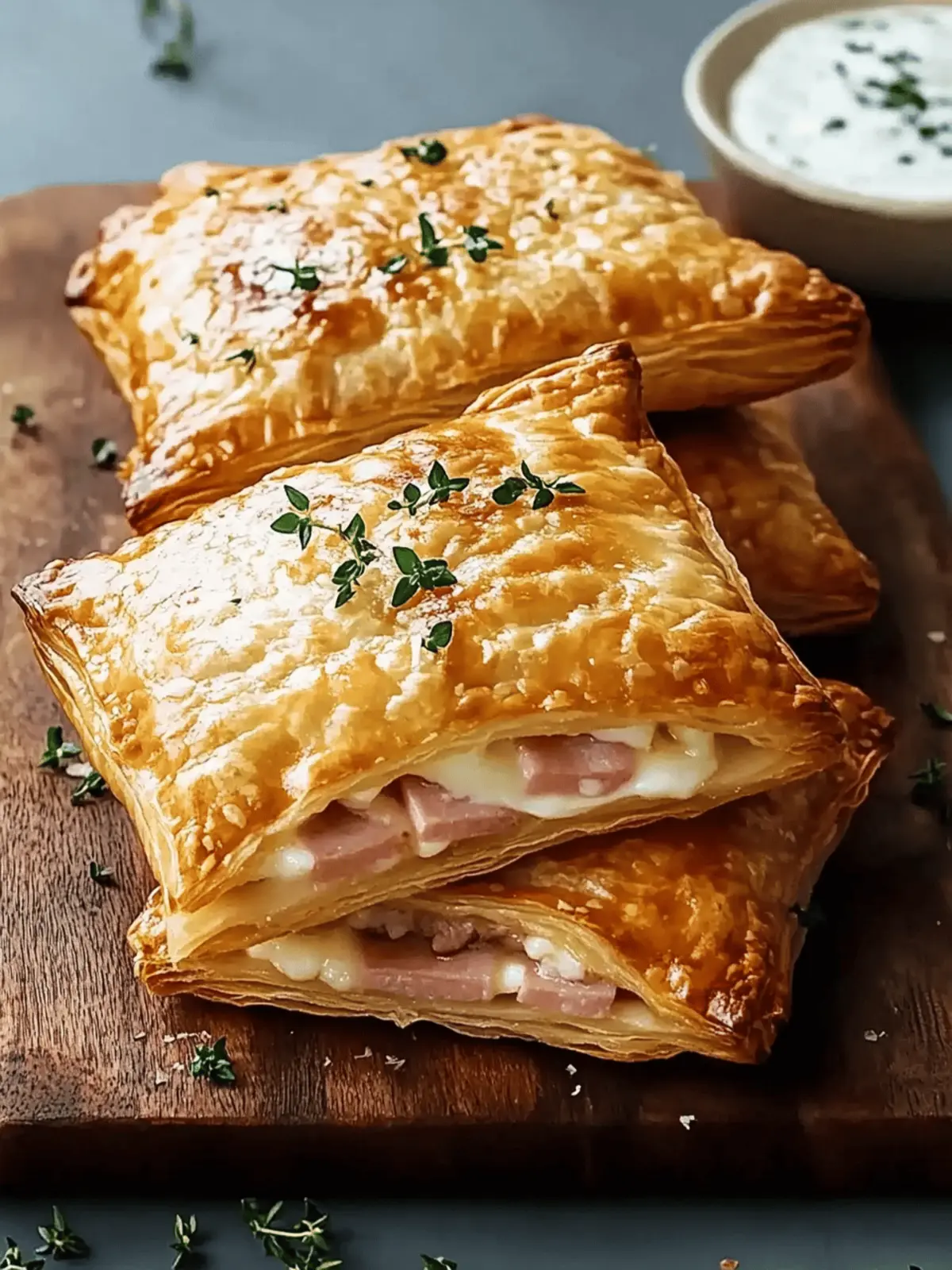 Irresistible Ham and Cheese Puff Pastry Pockets for Quick Gourmet Snack